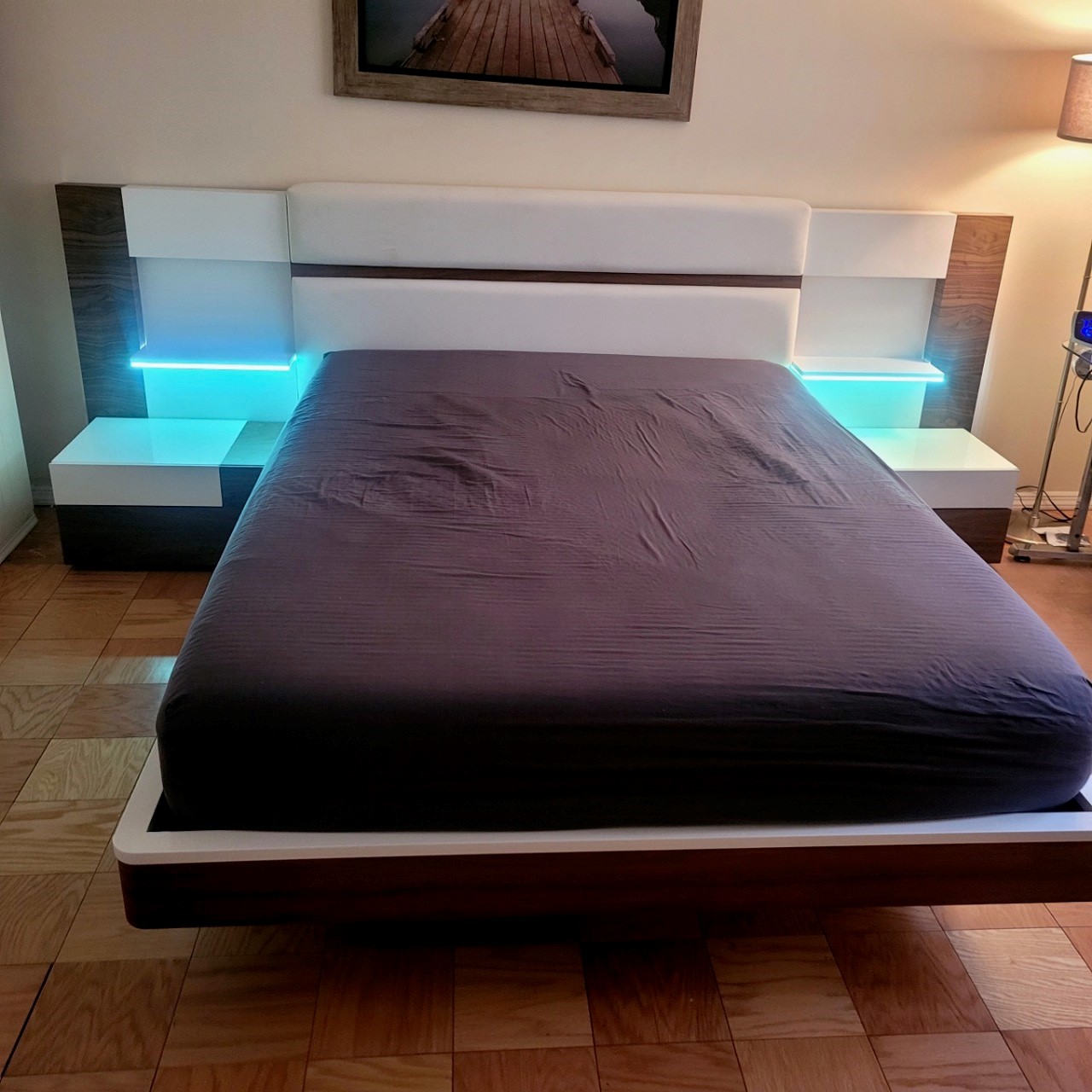 Mar Bed with 2 Nightstands and Single dresser at the customer's house