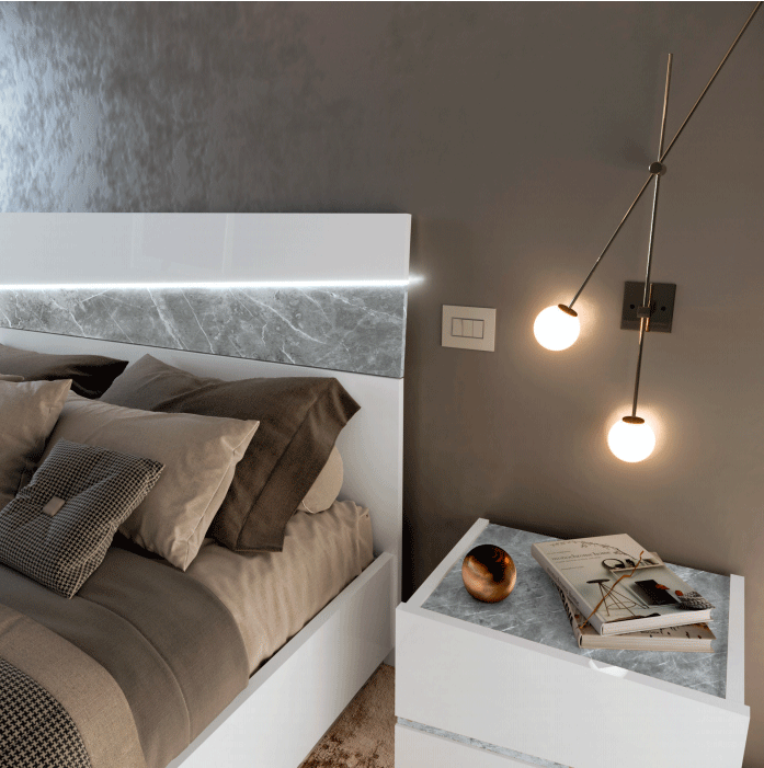 Alba Bed w/ Light, Italy, Beds, Bedroom Furniture