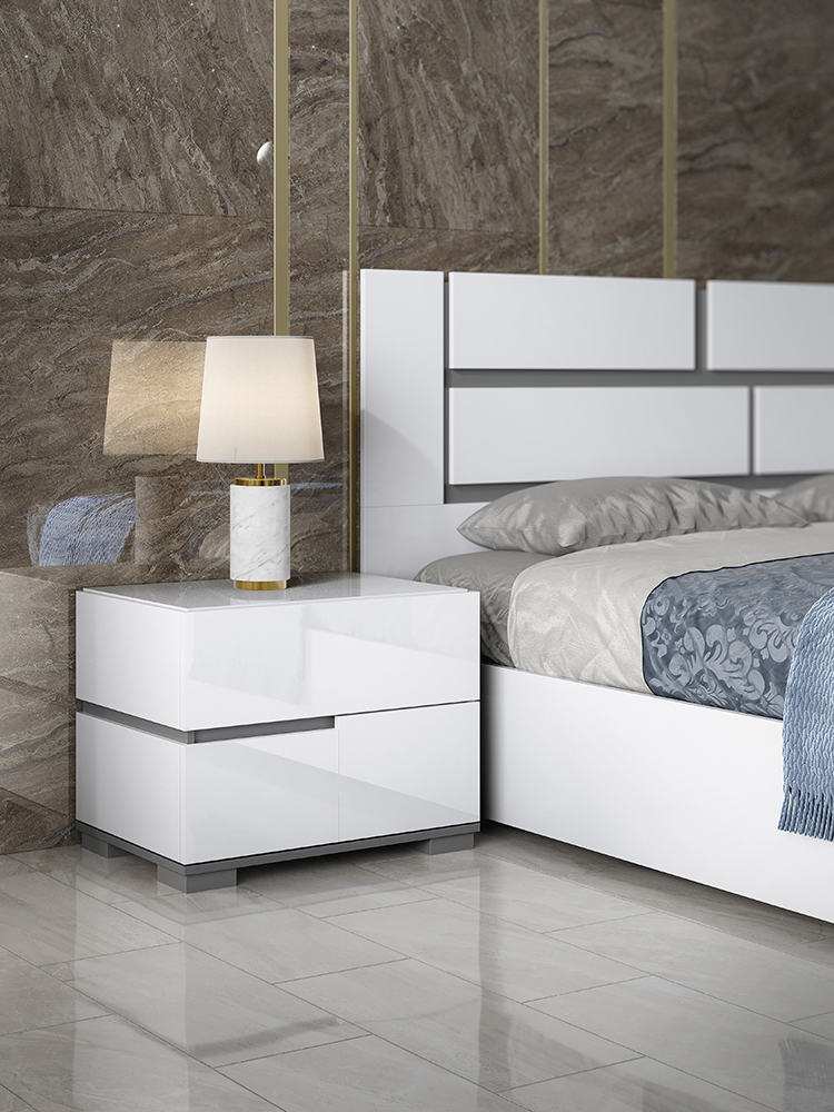 Athena Nightstands, Modern Bedrooms QS and KS, Bedroom Furniture
