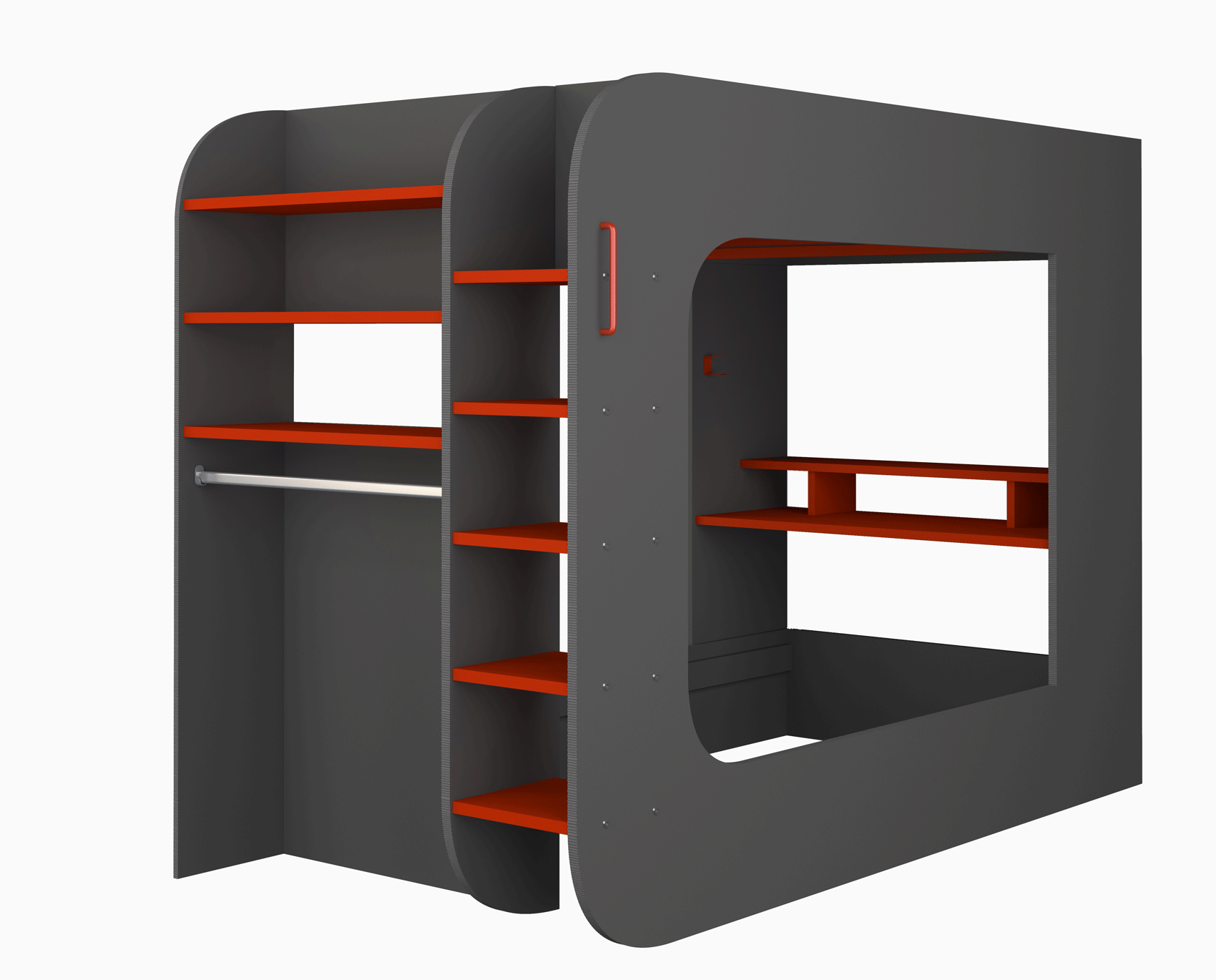 Gamer Bed Red & Black, Twin Size Kids Bedrooms, Bedroom Furniture