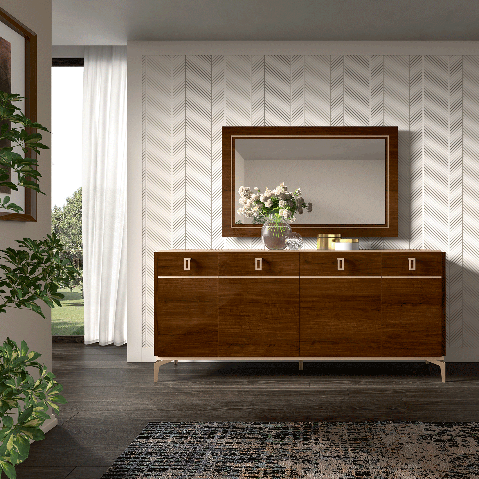 Eva 4 Door Buffet, China Cabinets and Buffets, Dining Room Furniture