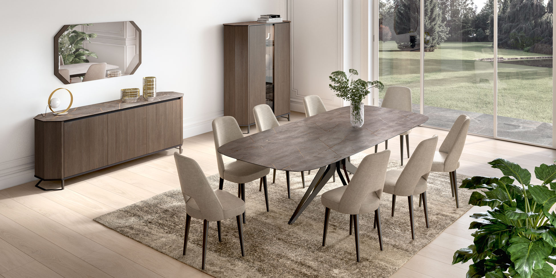 Hexagon 3 Door Buffet, China Cabinets and Buffets, Dining Room Furniture