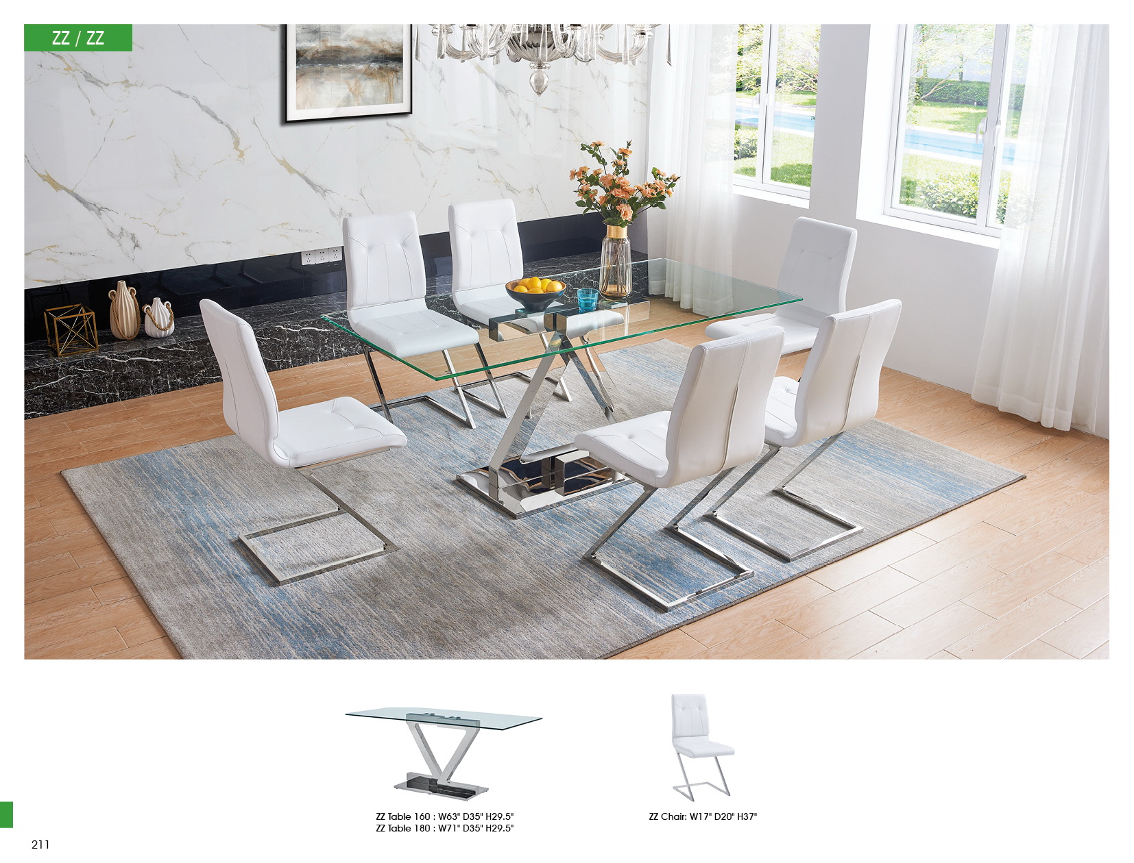 Zig Zag Dining Table, Tables, Dining Room Furniture
