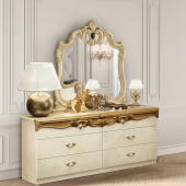 Barocco Dressers IVORY/GOLD, Dressers and Chests, Bedroom Furniture