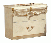 Barocco Ivory Nightstand, Beds with storage, Bedroom Furniture